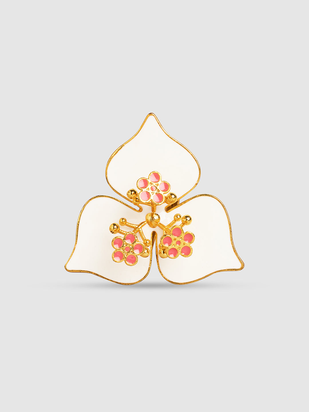 WHITE BOUGAINVILLEA RING MEDIUM– mrinalinichandra